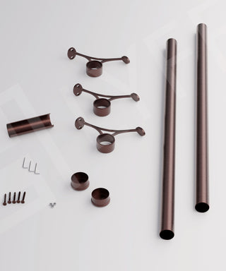 Custom Antique Copper Bar Foot Rail Kit – Lyfe Hardware