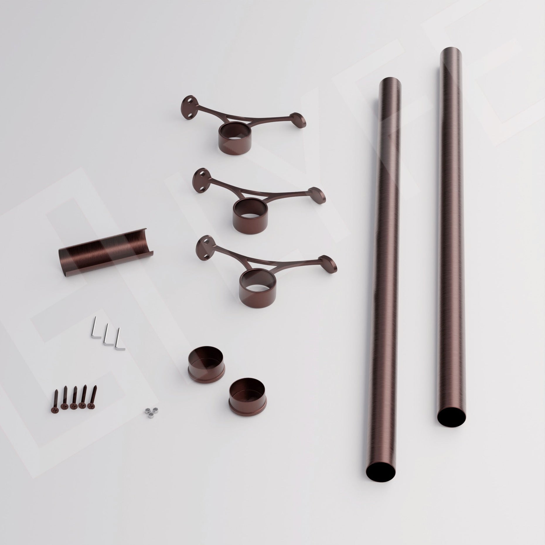 Custom Antique Copper Bar Foot Rail Kit – Lyfe Hardware