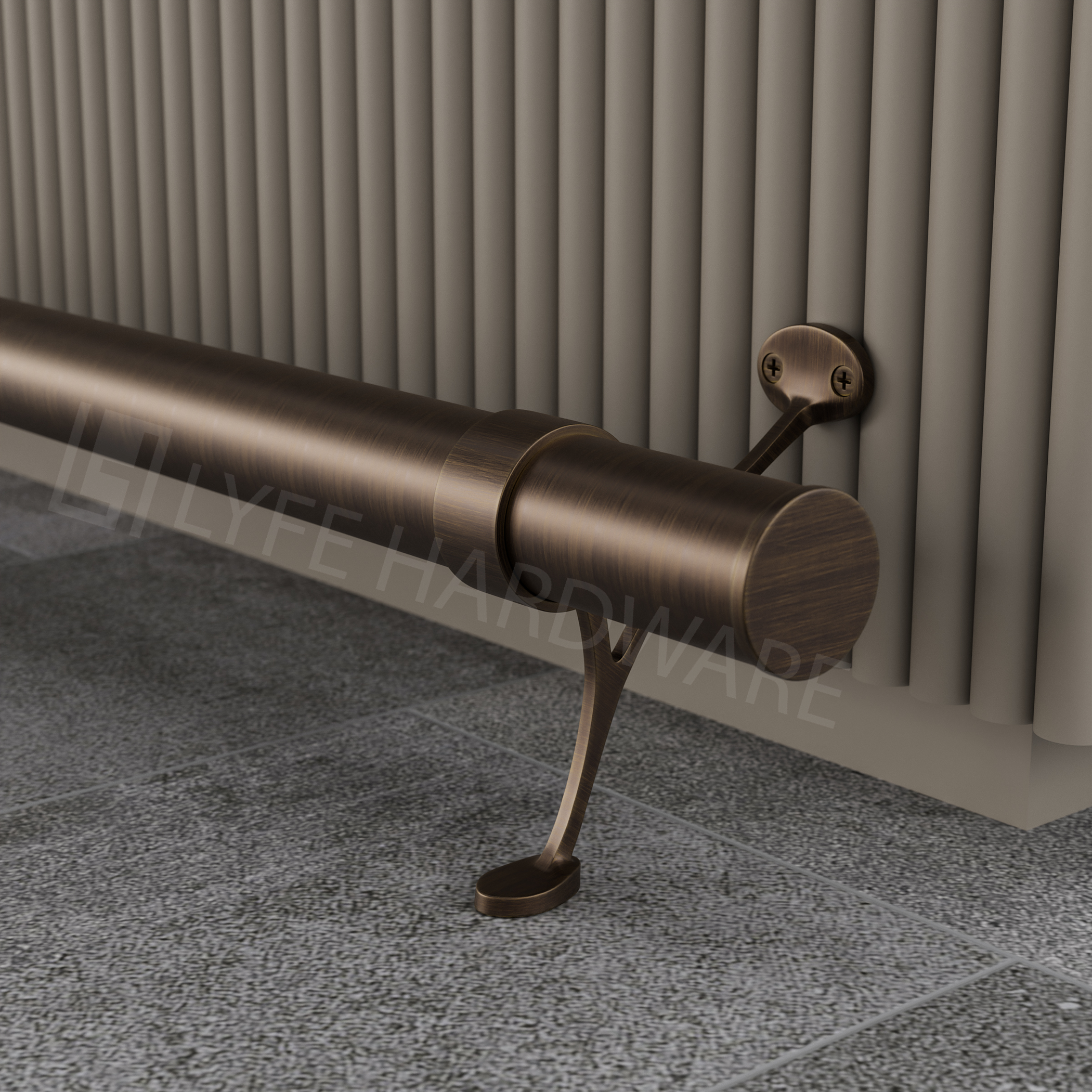 Custom Antique Bronze Bar Foot Rail Kit – Lyfe Hardware