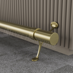 Custom Satin Brass Bar Foot Rail Kit – Lyfe Hardware