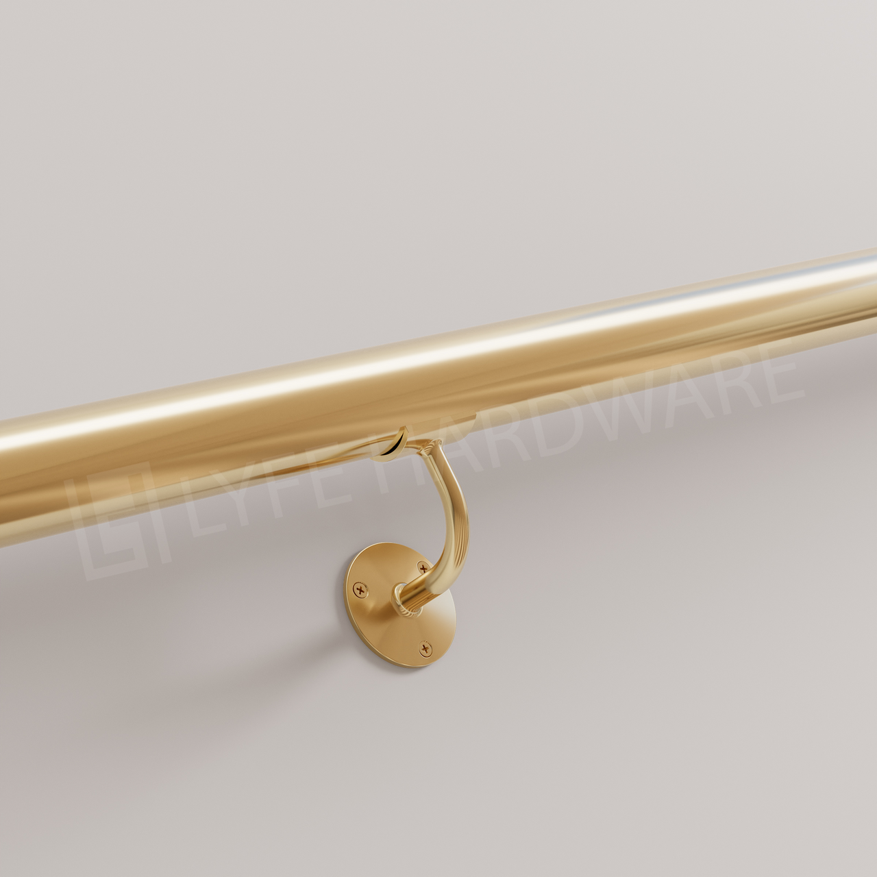 Custom Polished Brass Handrail Kit (with End caps) – Lyfe Hardware