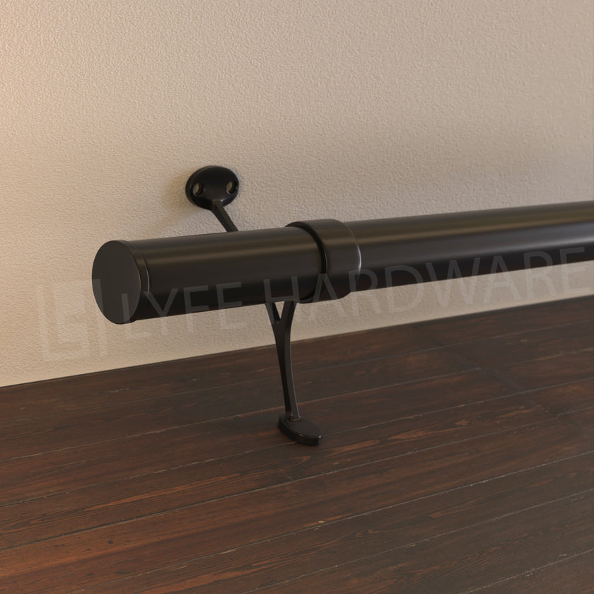Custom Matte Black Bar Foot Rail Kit – Lyfe Hardware