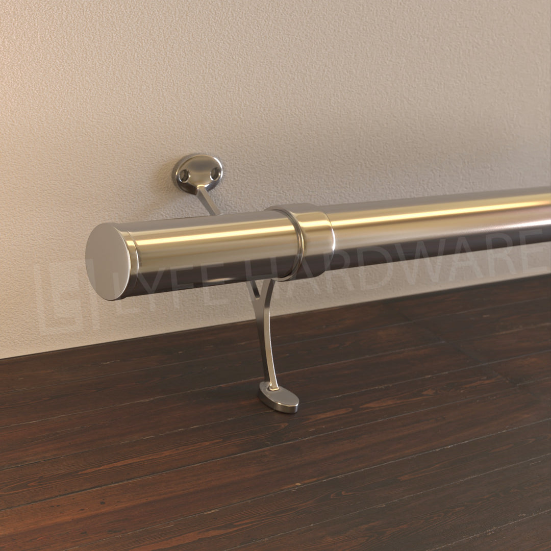 Custom Polished Stainless Steel Bar Foot Rail Kit – Lyfe Hardware
