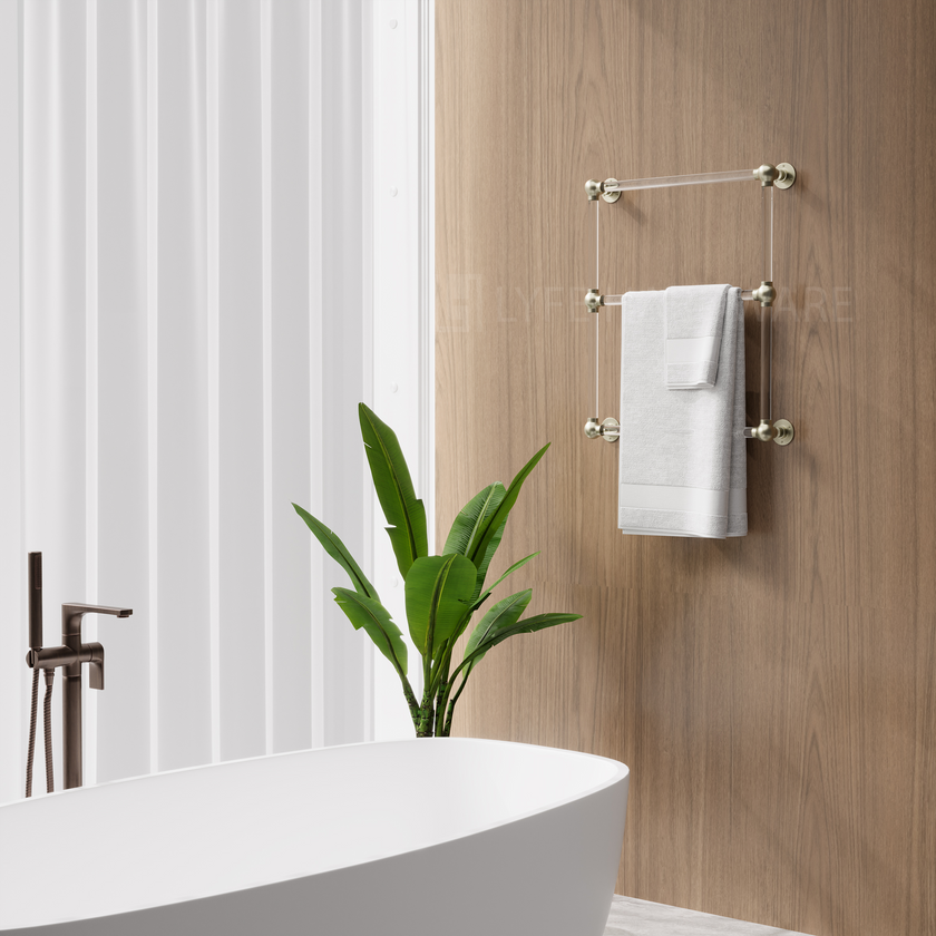 Acrylic Lucite Three Bar Bathroom Towel Rack – Lyfe Hardware
