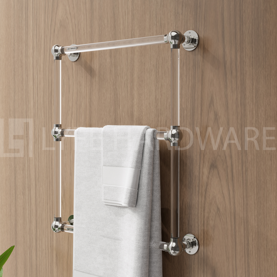 Acrylic Lucite Three Bar Bathroom Towel Rack – Lyfe Hardware
