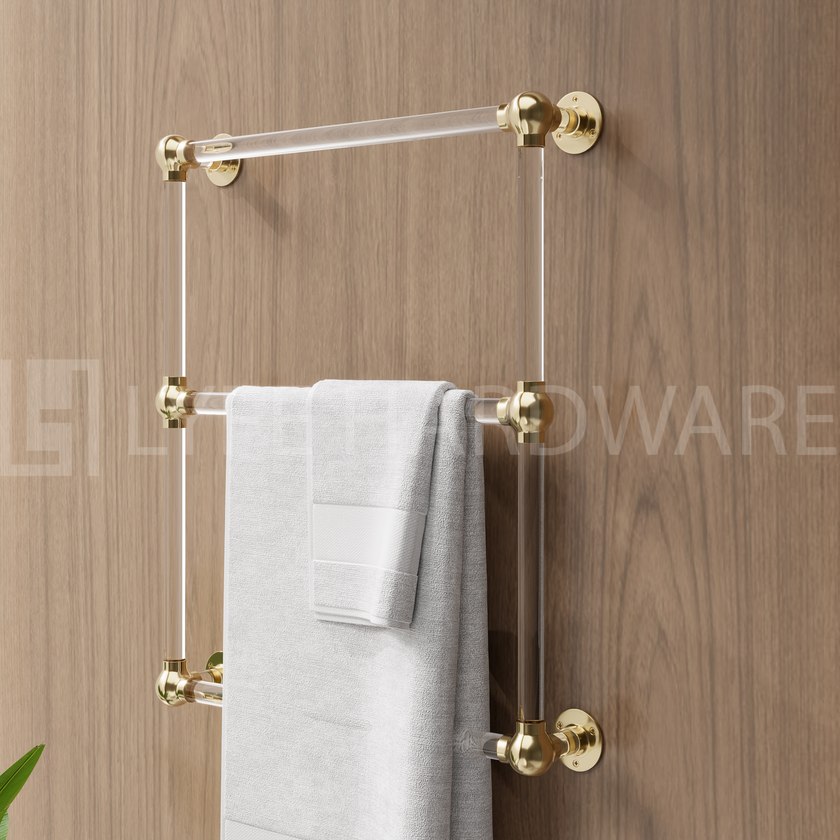Acrylic Lucite Three Bar Bathroom Towel Rack – Lyfe Hardware