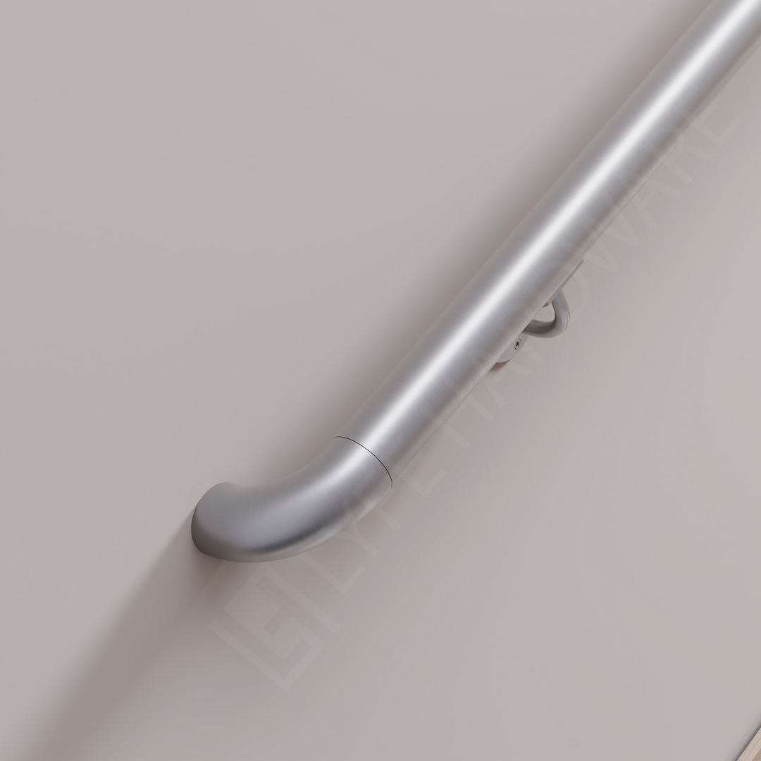 Custom Brushed Stainless Steel Handrail Kit (with Wall Returns) – Lyfe ...