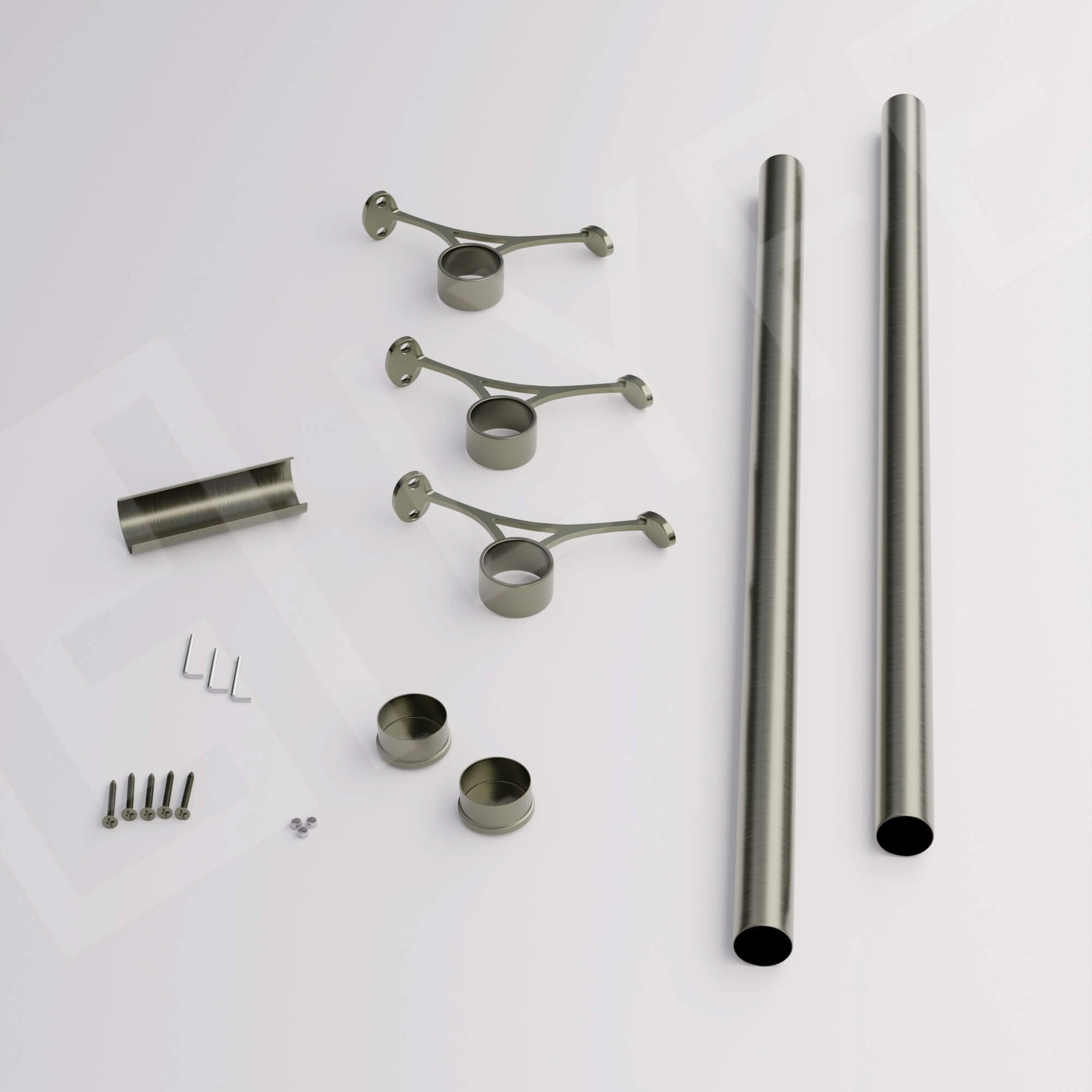 Custom Antique Brass Bar Foot Rail Kit – Lyfe Hardware