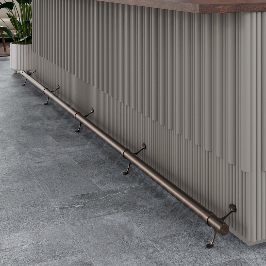 Custom Antique Bronze Bar Foot Rail Kit – Lyfe Hardware