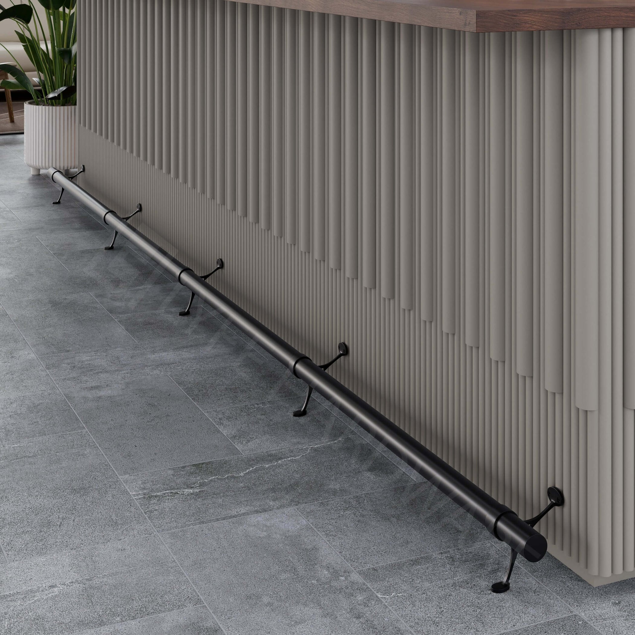 Custom Matte Black Bar Foot Rail Kit – Lyfe Hardware