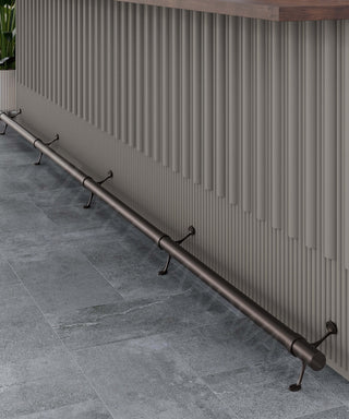 Custom Oil Rubbed Bronze Bar Foot Rail Kit – Lyfe Hardware