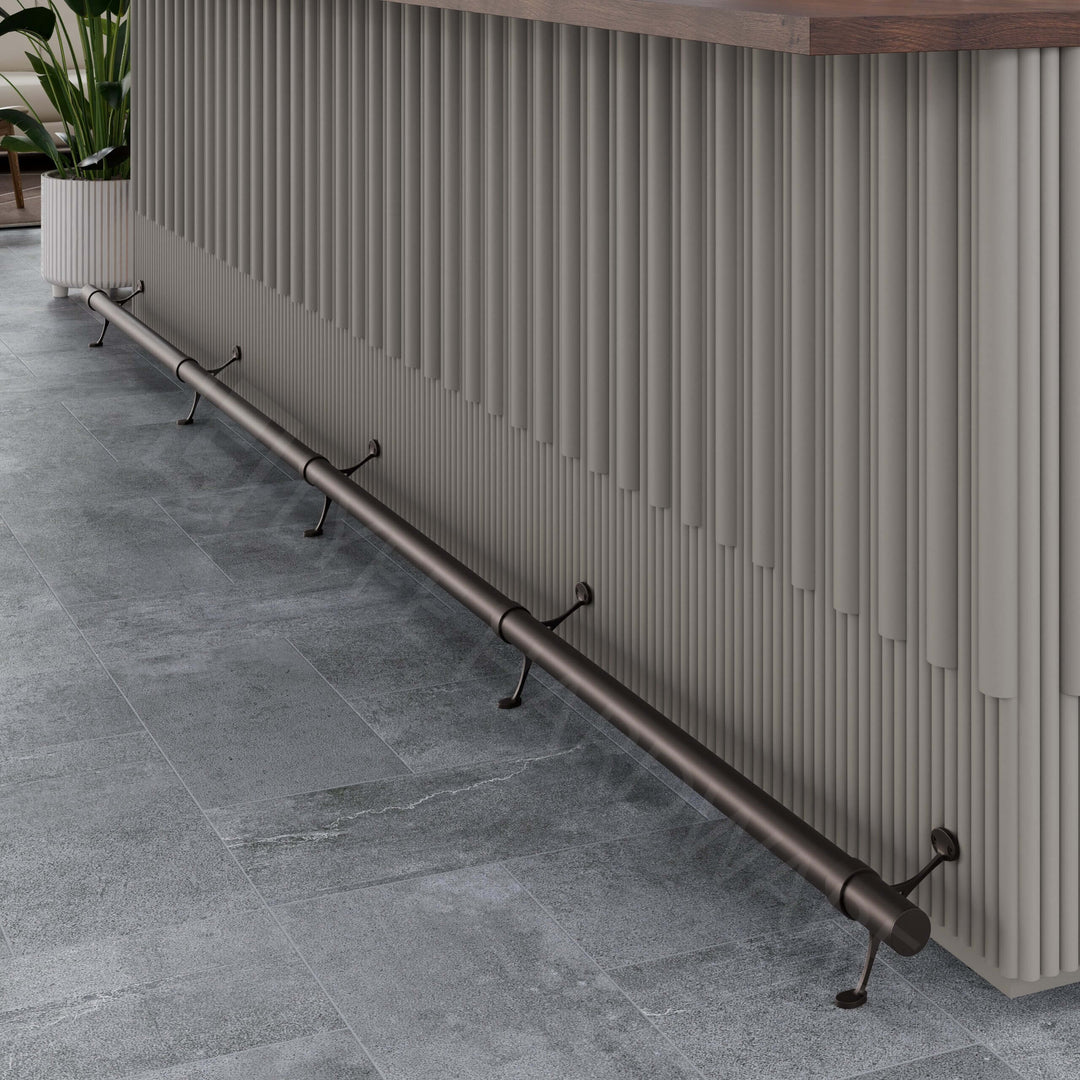 Custom Oil Rubbed Bronze Bar Foot Rail Kit – Lyfe Hardware