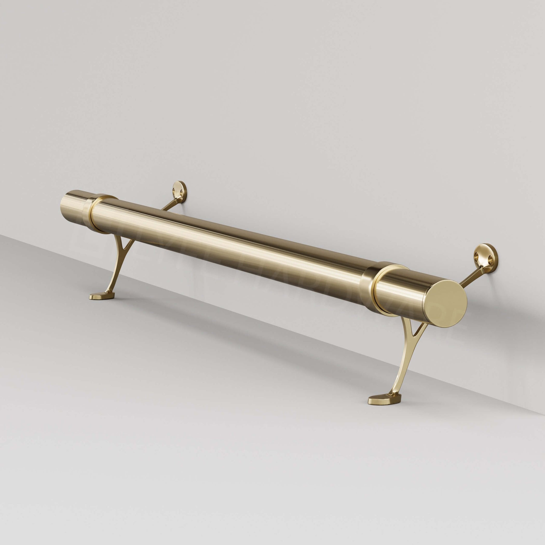 Custom Polished Brass Bar Foot Rail Kit – Lyfe Hardware