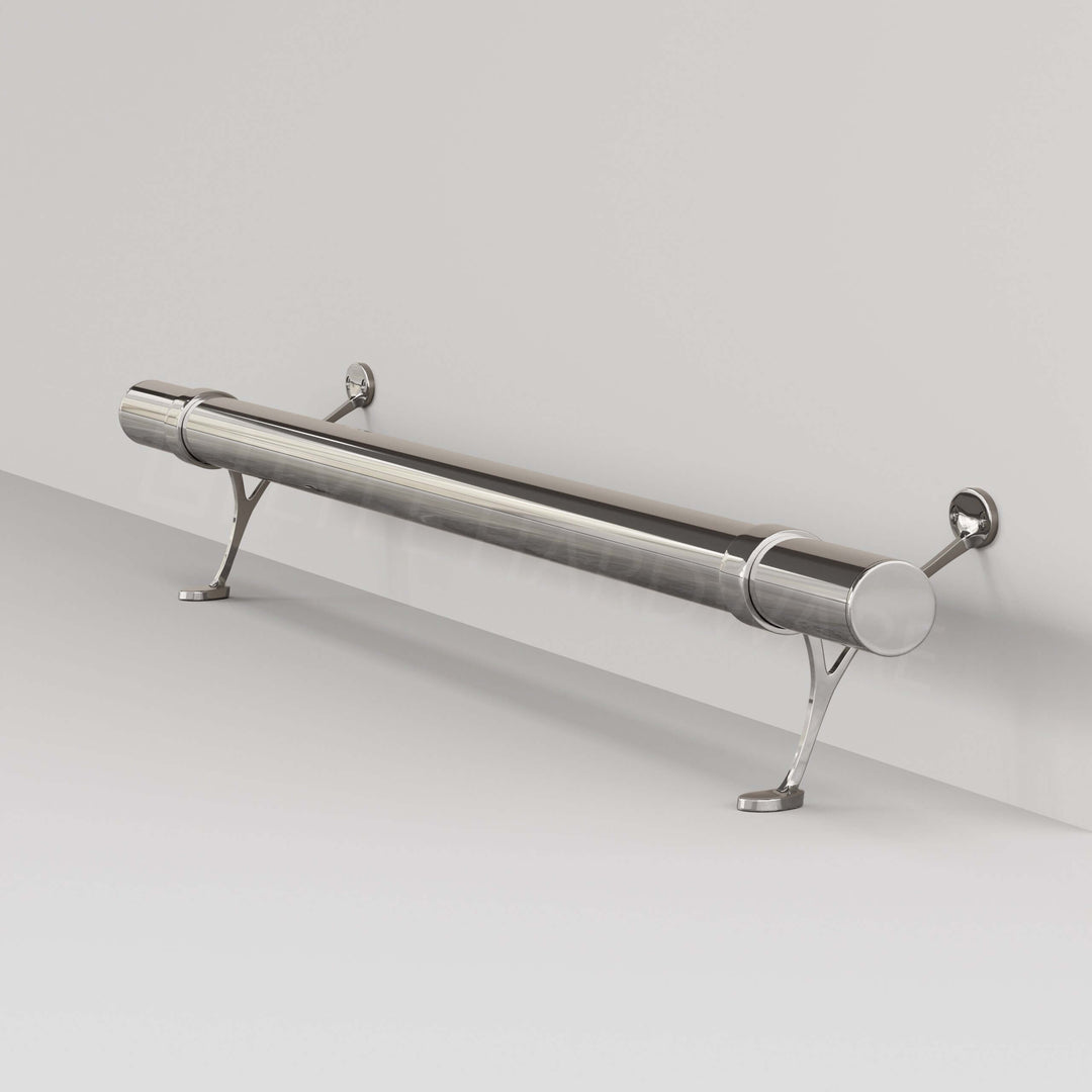 Custom Polished Stainless Steel Bar Foot Rail Kit – Lyfe Hardware