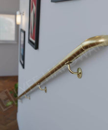 Custom Polished Brass Handrail Kit (with Wall Returns) – Lyfe Hardware