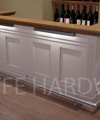 Custom Brushed Stainless Steel Bar Foot Rail Kit – Lyfe Hardware