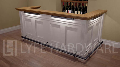 Custom Matte Black Bar Foot Rail Kit – Lyfe Hardware