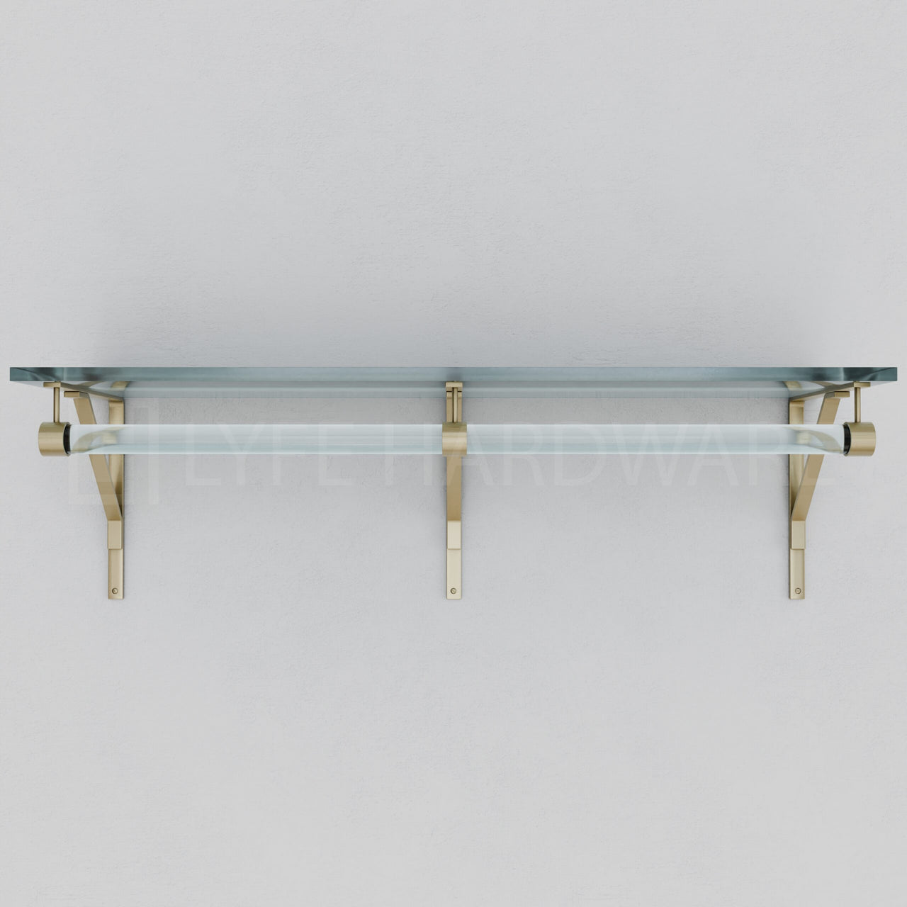 Acrylic Lucite Shelf Rack with Hanging Rod – Lyfe Hardware